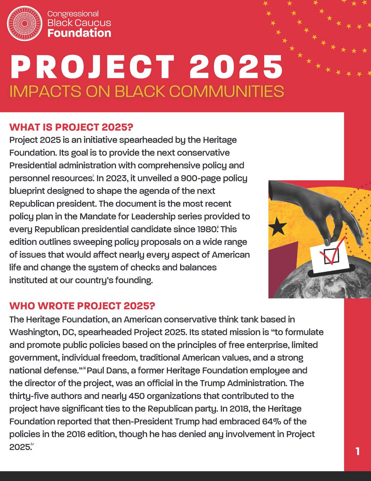 Project 2025 Fact Sheet » Publication » Congressional Black Caucus ...